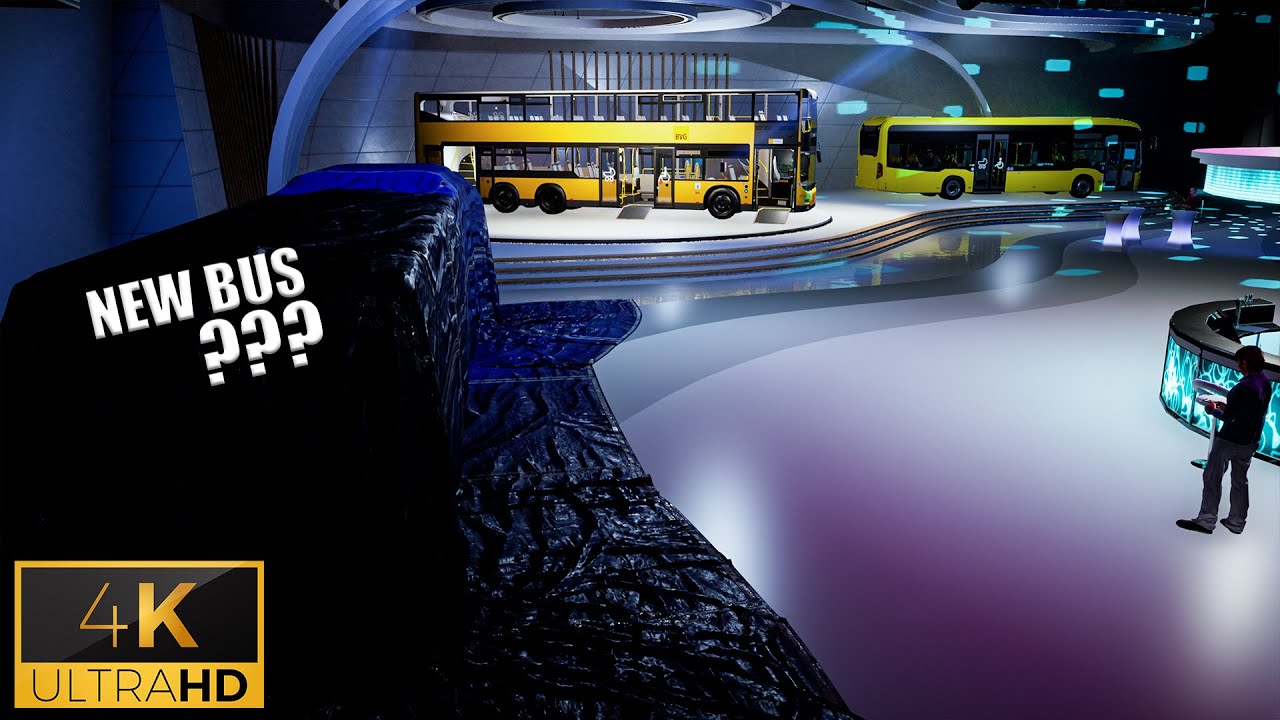 The Bus "4K" Bus Showroom - Own Route Circle Trip | Steering Wheel ...
