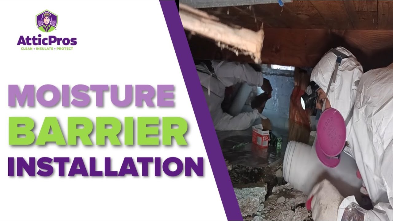 Moisture Barrier Installation: Take Care of your Crawl Space - YouTube