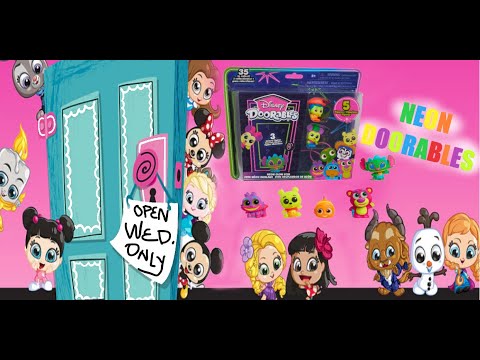Just Play Disney Doorables Neon Glow Peek Figures, 5 Special Edition ...