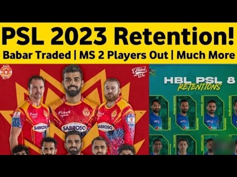 PSL 8| All team retained list | PSL 8 retention | All team squad PSL 8 ...