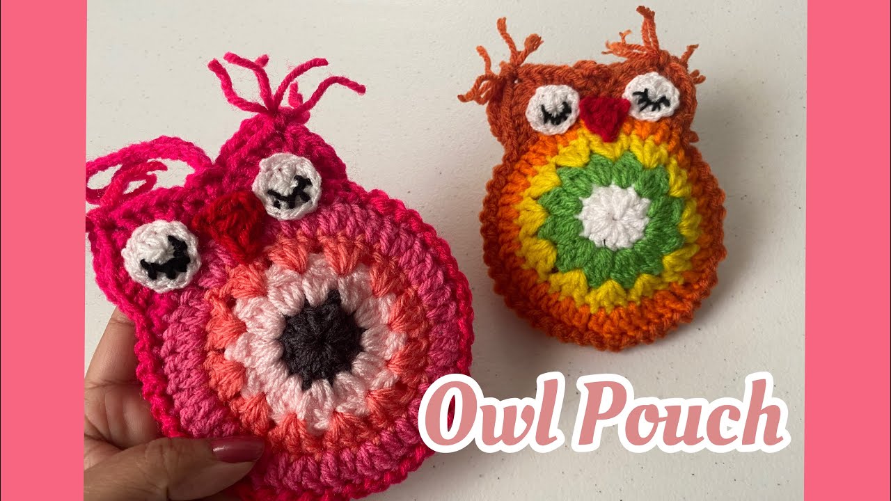 Cute Crochet Owl Pouch Tutorial - YouTube