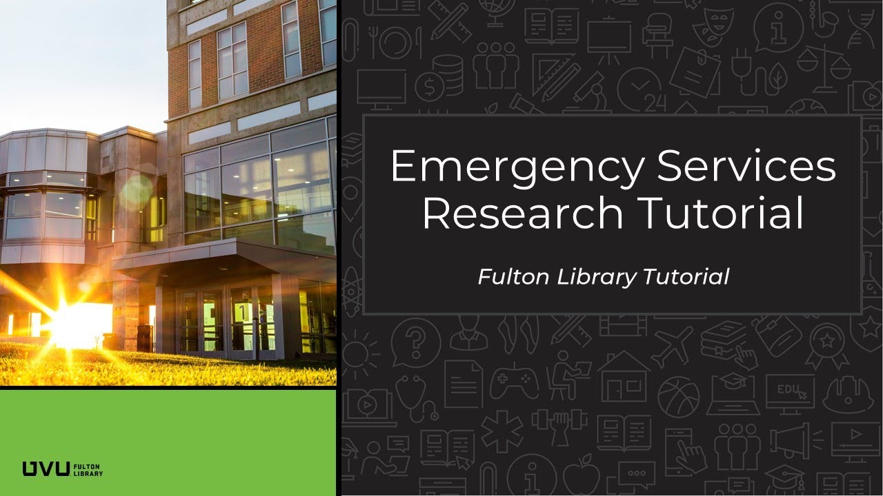 Emergency Services Research Tutorial - YouTube