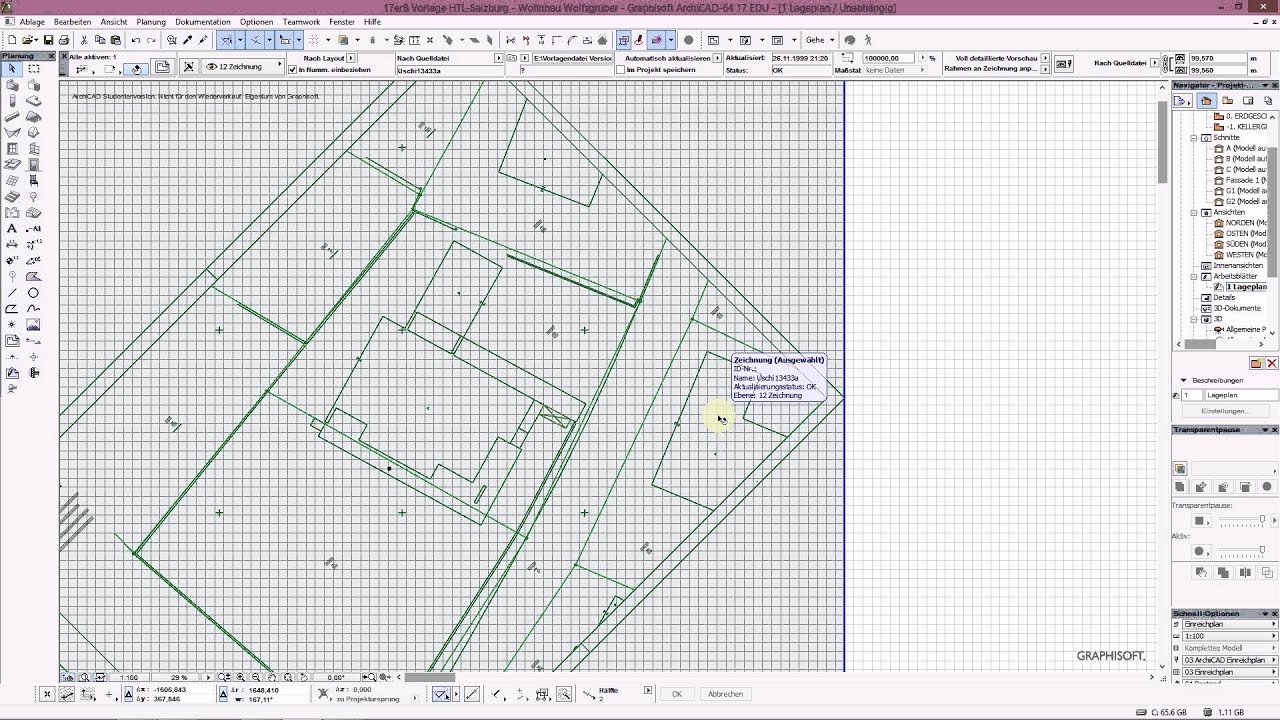 Archicad 17 DXF DWG Planungs Grundlagen ins Projekt holen - YouTube