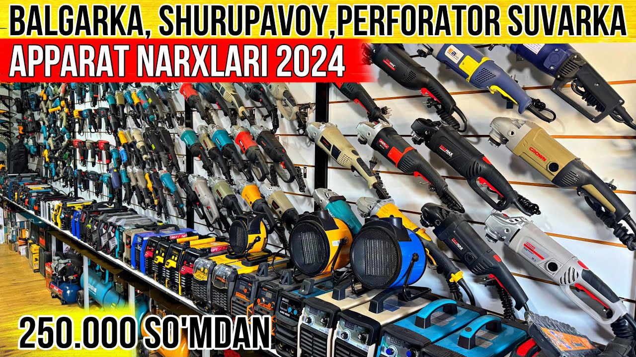 BALGARKA,SHURUPAVOY,PERFORATOR,SUVARKA APPARAT NARXLARI 2024 YIL.OPTOM ...