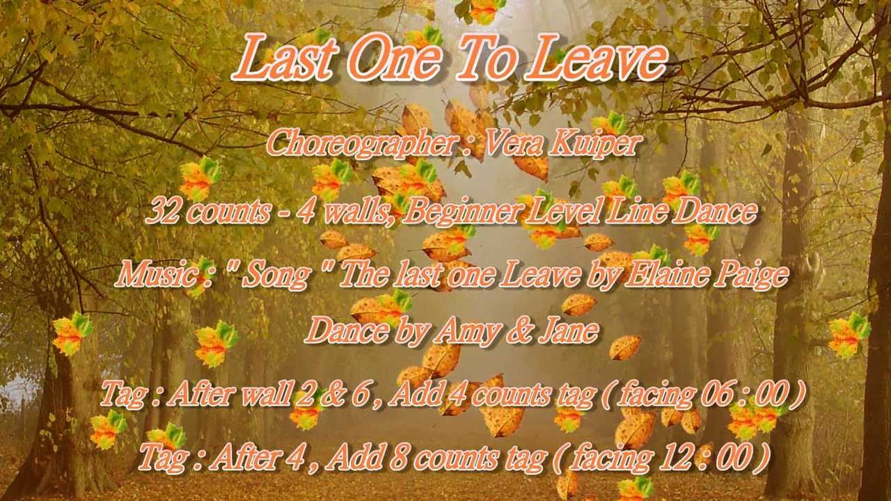 Last One To Leave - Line Dance ( by Vera Kuiper ) - YouTube