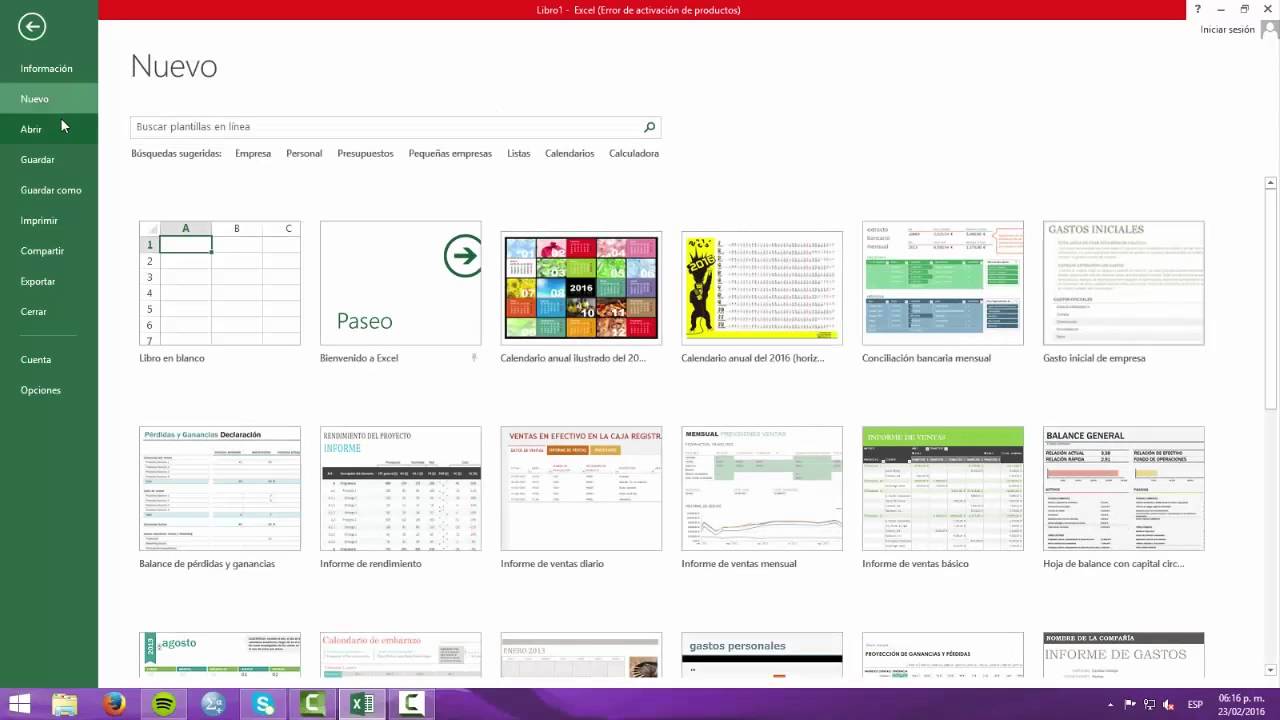 Elementos principales de Excel - YouTube