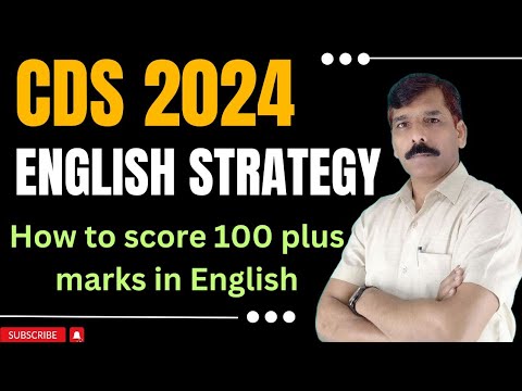 CDS - 2024 // ENGLISH STRATEGY // How to score 100 plus marks in ...