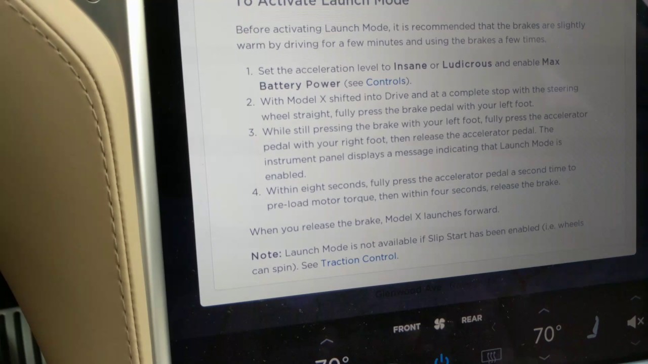 Exact Steps for Launch Mode in Tesla Model X P100D - YouTube