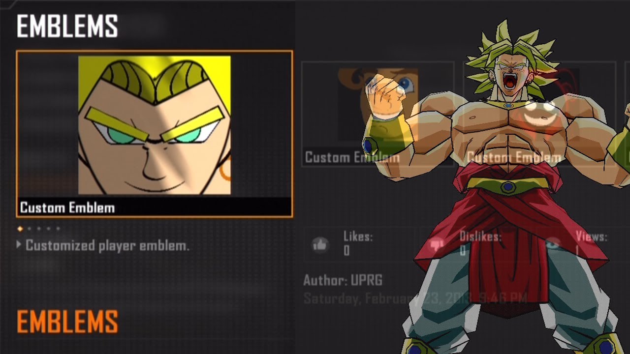 Epic Black Ops 2 Broly Emblem Tutorial (DBZ) - YouTube