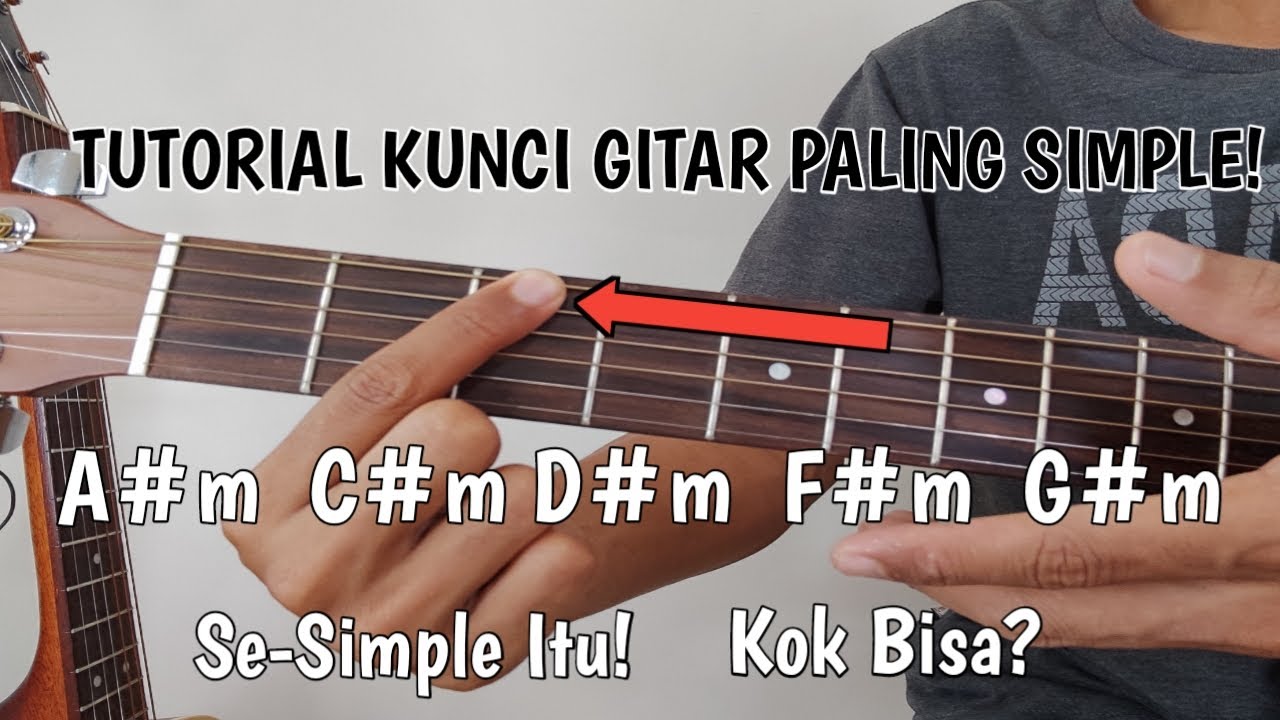 Kunci Gitar A#minor - Chord gitar Cress#pemula - YouTube