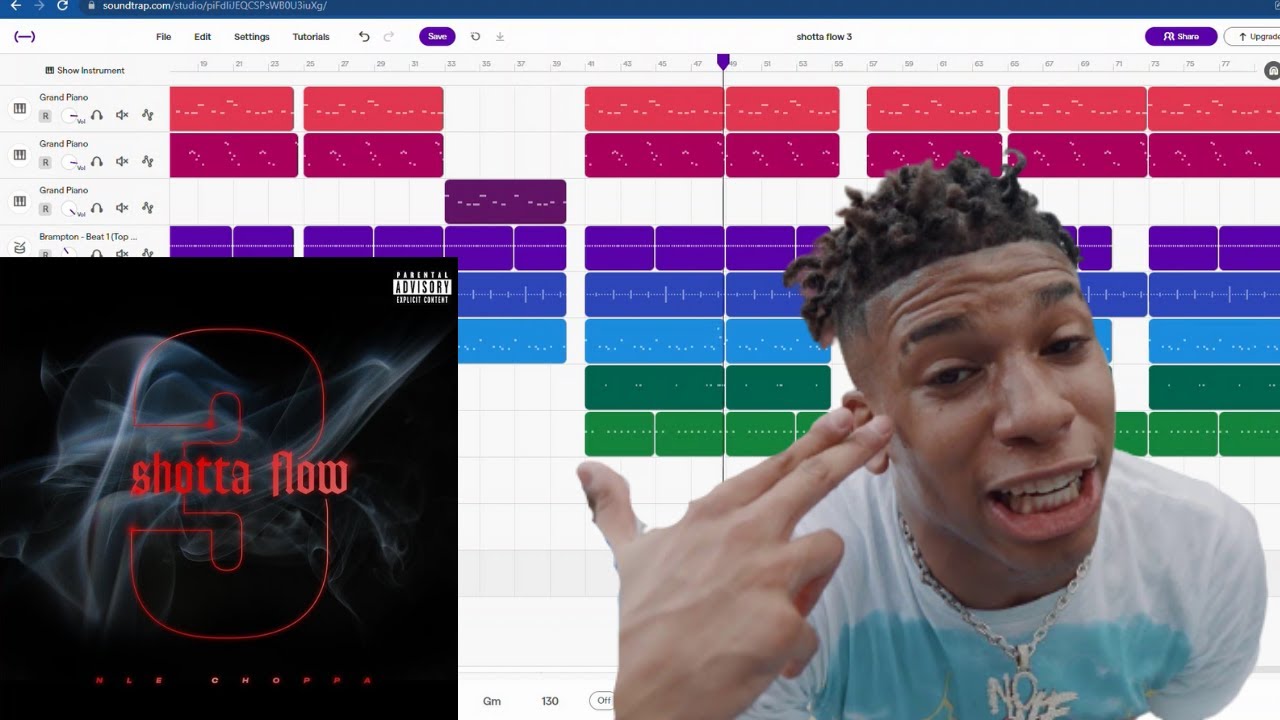 How to make "Shotta Flow 3" by NLE Choppa on SoundTrap!!! - YouTube