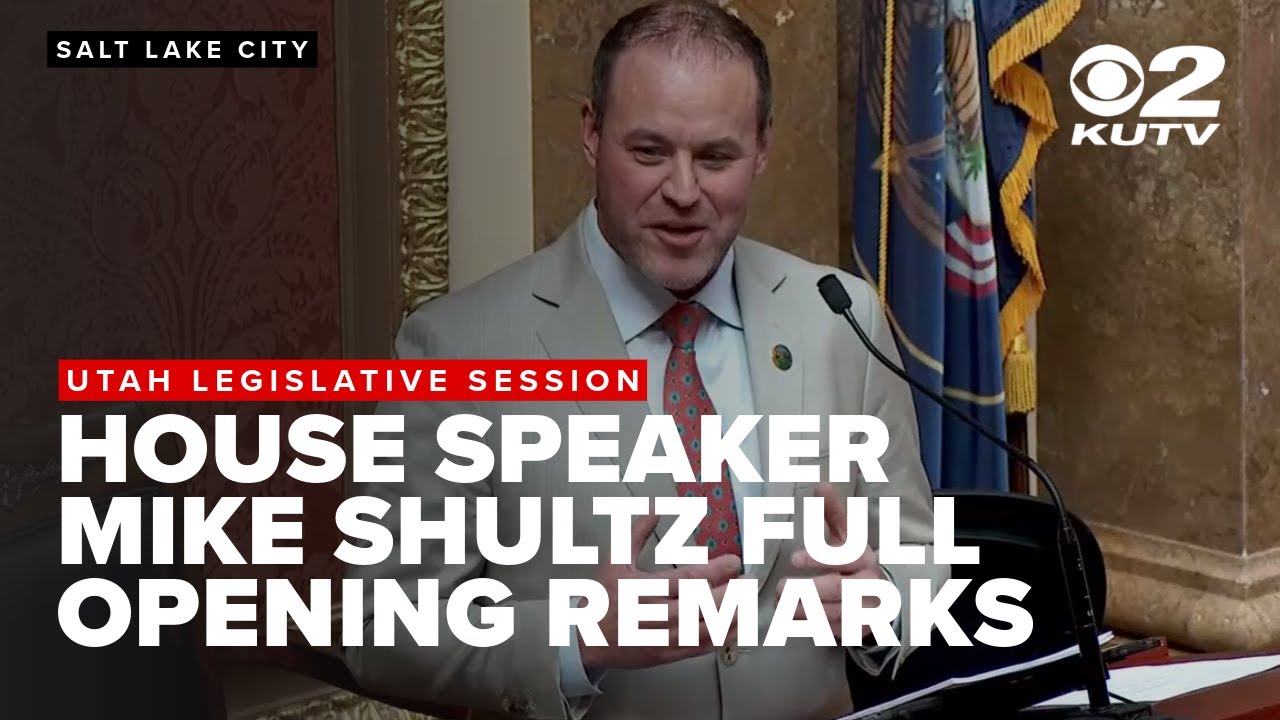 UTAH LEGISLATIVE SESSION: House Speaker Mike Schultz gives opening ...
