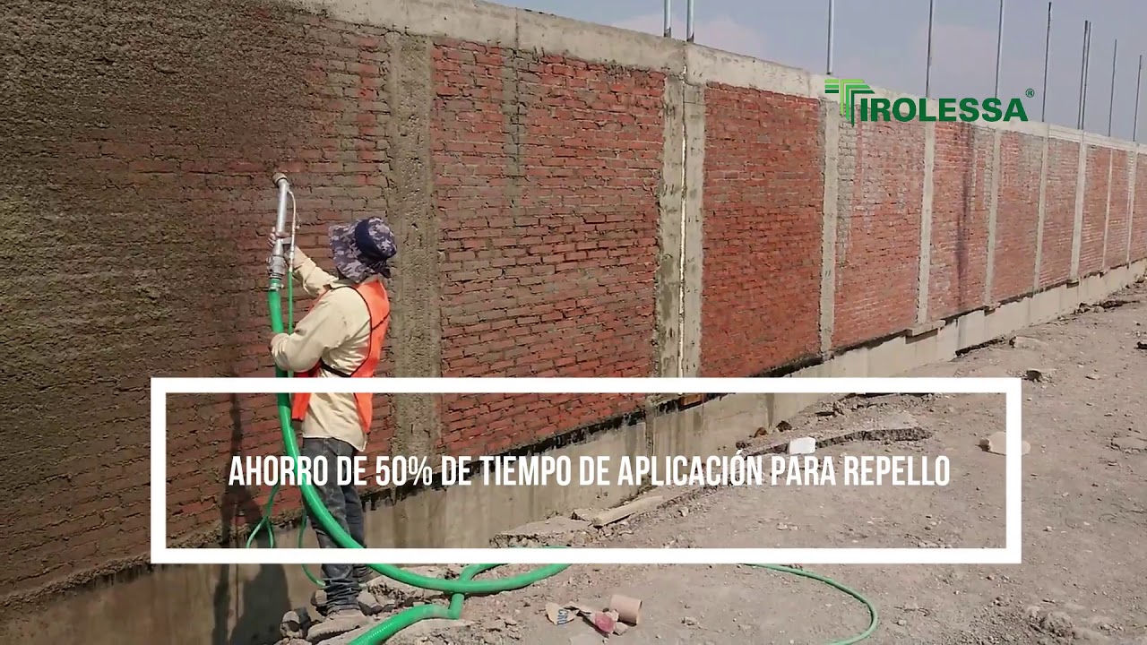Lanzadora de mortero para grandes extensiones - YouTube