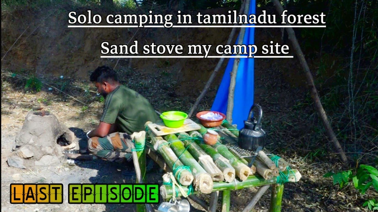 overnight Camping sand stove macking in my camp site - YouTube