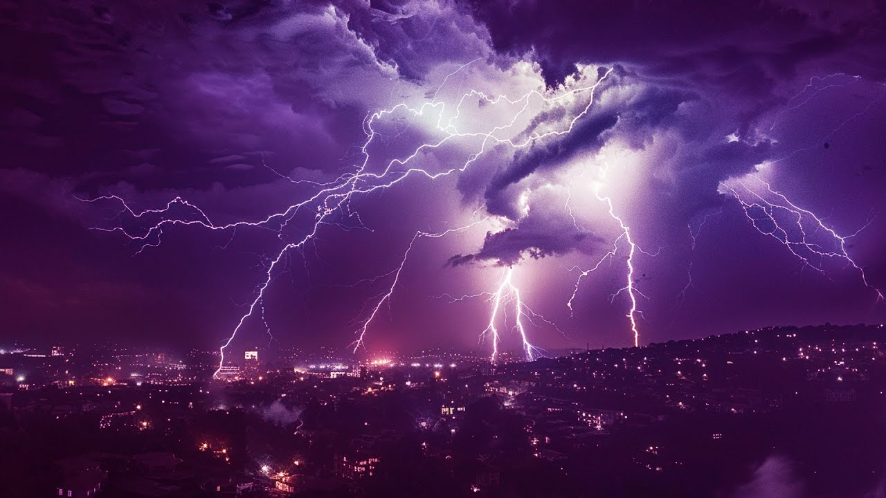 Heavy Rain, Lightning & Awful Thunderstorm in Stormy Night | Rain ...