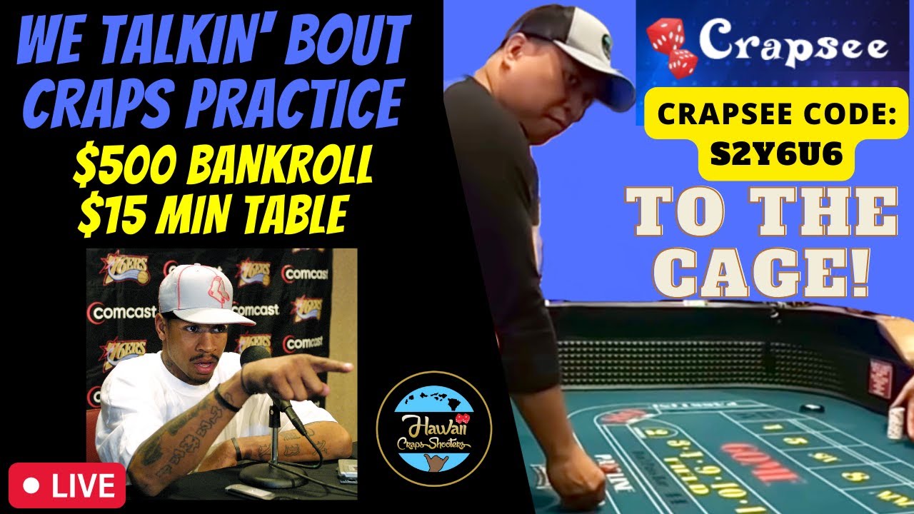 Live Craps Practice: Practicing Bankroll Progression Crapsee Code ...