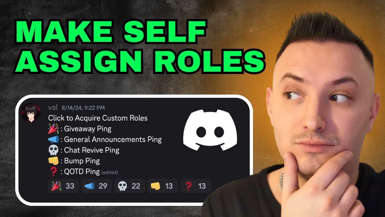 How To Make Self Assign Roles In Discord (QUICK GUIDE) - YouTube