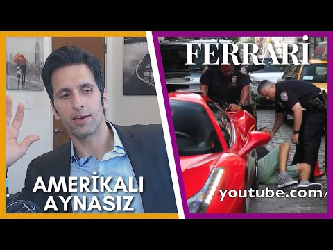 Amerikalı Aynasız - Ferrari Süren Genç Polisin Ayağını Ezme Anını İzliyor