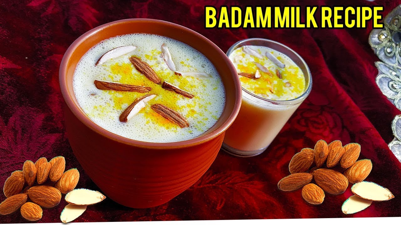 Badam Milk Recipe/ Iftar Drinks/ Badam Doodh Recipe/ Ramzan recipes ...
