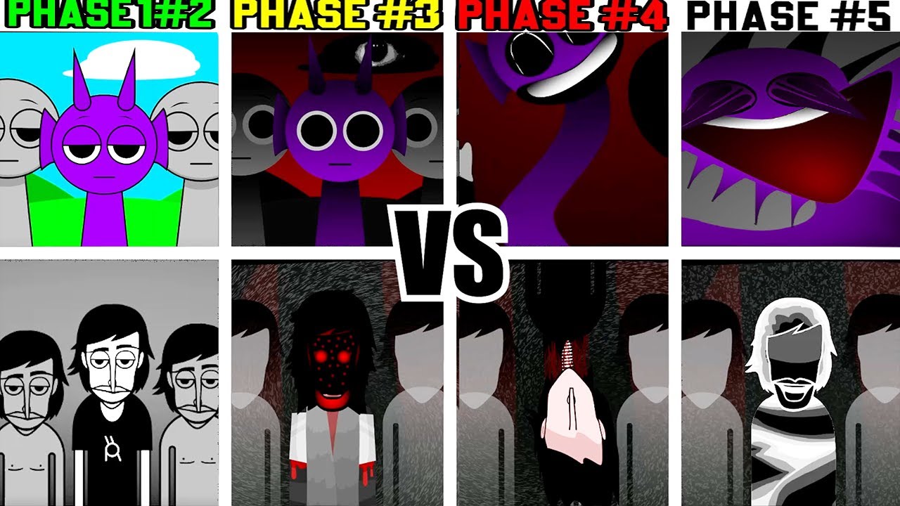 Incredibox Sprunki VS Incredibox BATTLE - Phase 1 VS Phase 2 VS Phase 3 VS Phase 4! - YouTube