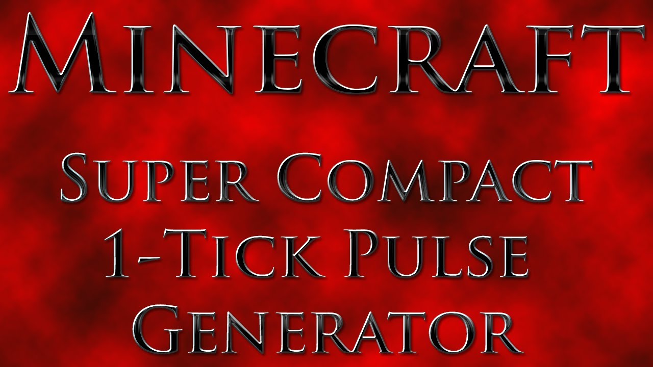 Minecraft Super Compact 1-Tick Pulse Generator (1.7) - YouTube