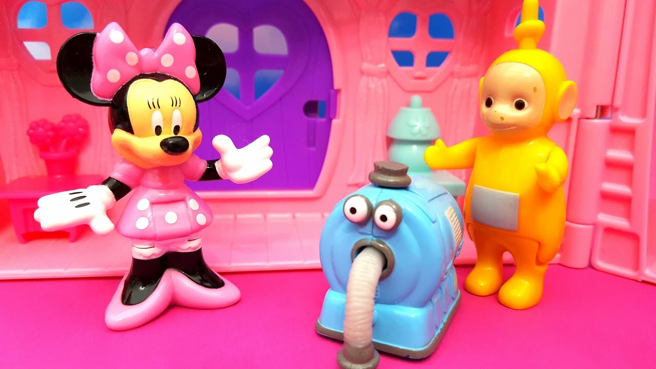 MYSZKA MIKI i TELETUBISIE. Mini boli raczka i prosi Teletubisiow aby ...