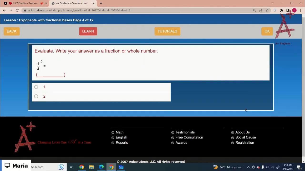 Grade 6 - Evaluate exponents , Find the missing exponent or base ...