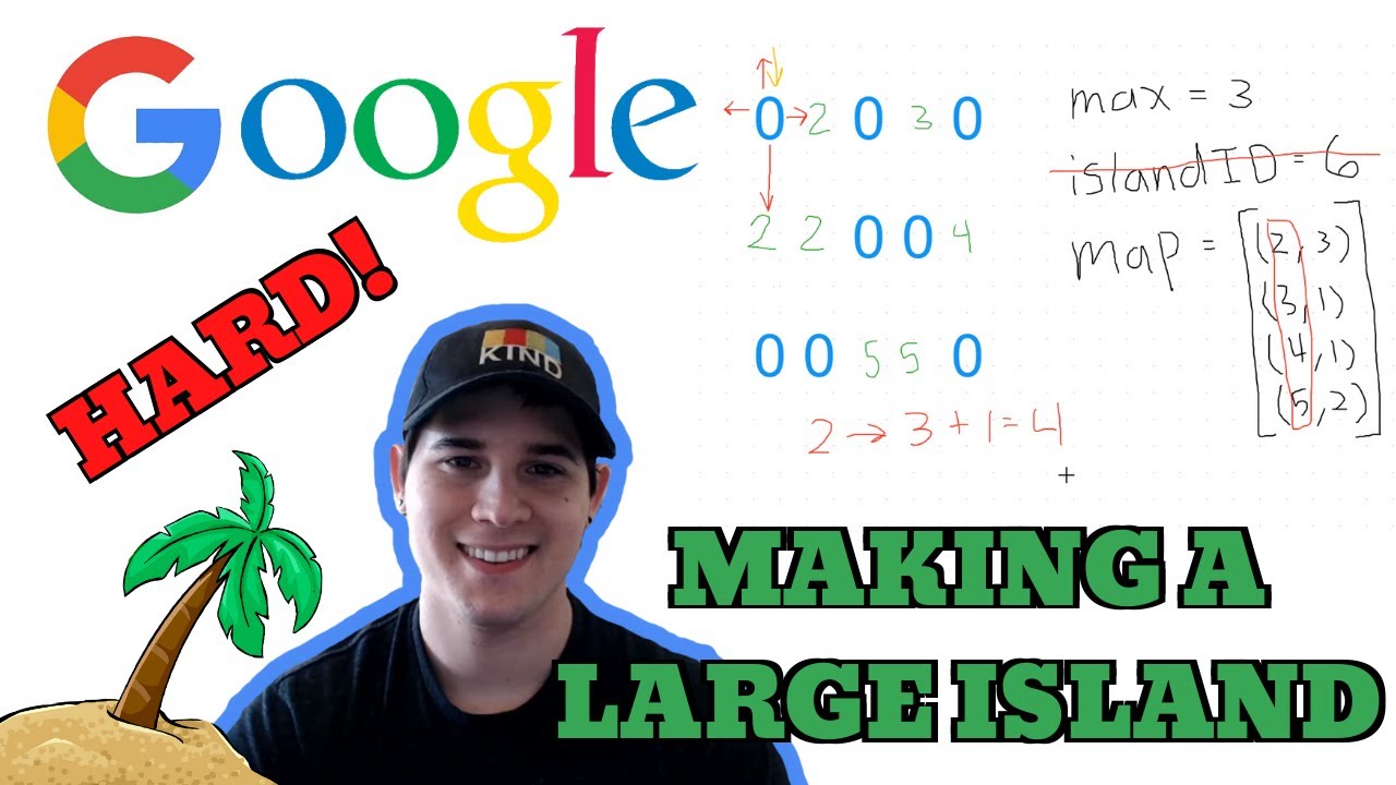 Google Coding Question - Making a Large Island (Hard) - YouTube