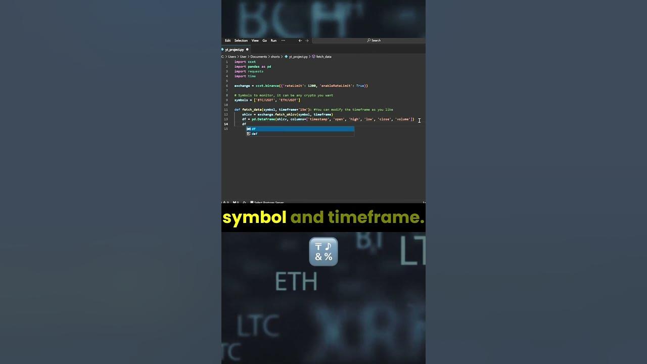 Build a Crypto Bot from Scratch in 60 Seconds! - Part 1 - YouTube