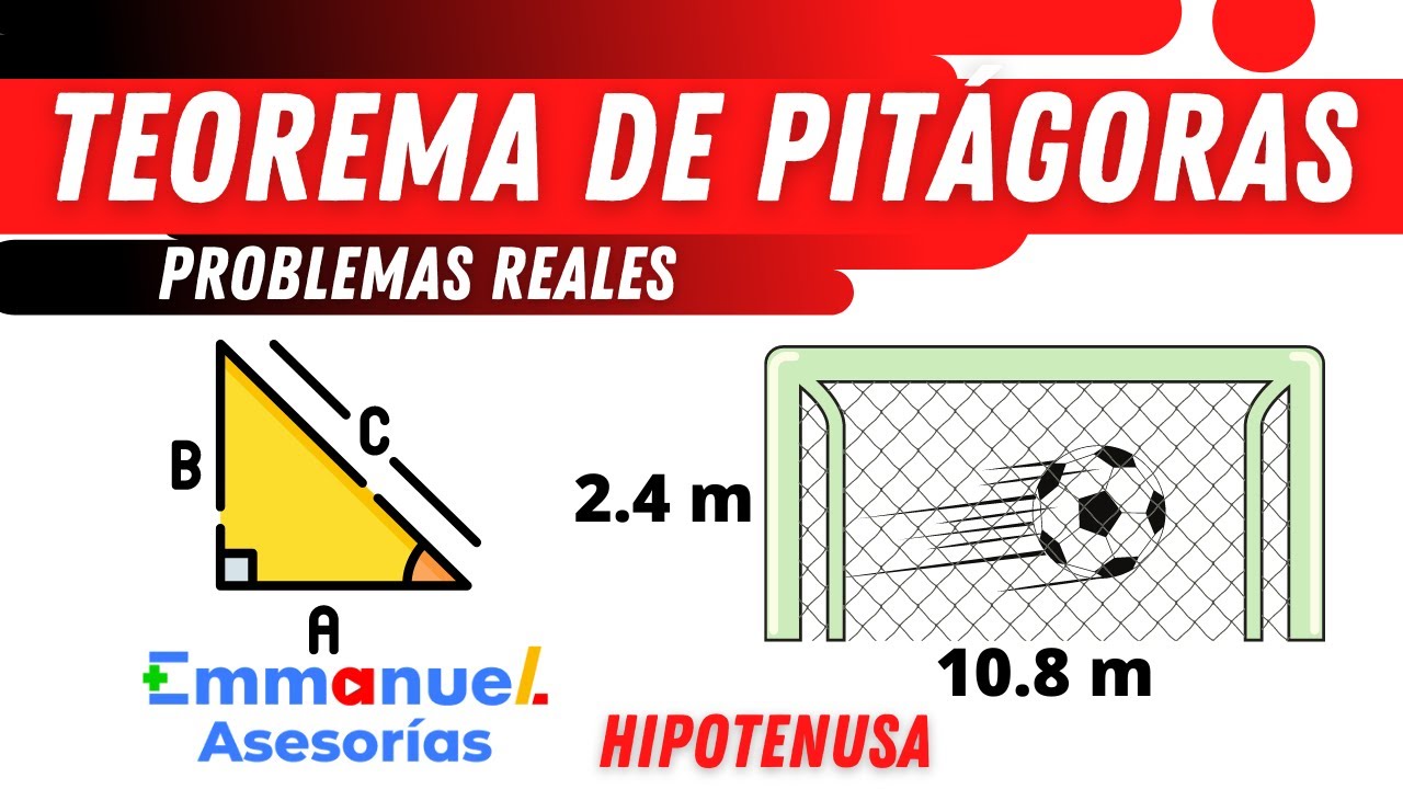 Ejercicios del TEOREMA DE PITÁGORAS. Aplicaciones Reales. Hipotenusa y Catetos. #matematicas ...