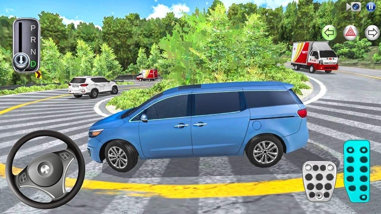 New Old KIA Carnival MPV car Narrow Mountain Road Driving - 3D Driving ...