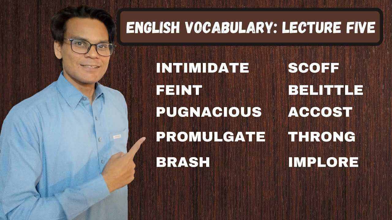 English Vocabulary | Lecture 5 | Lectures by Waqas Aziz | Waqas Aziz ...