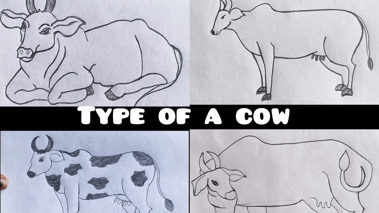 Type of a cow easy step by step for beginners गाय बनाना सीखे दो मिनट ...