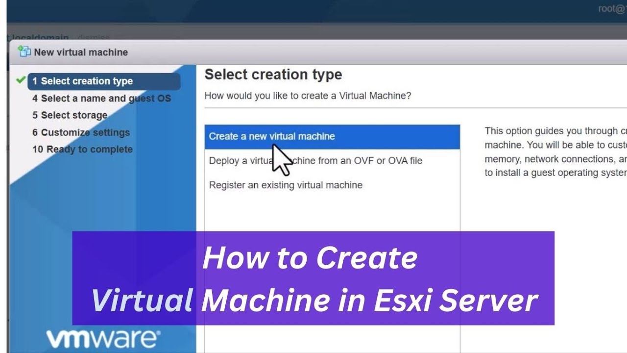 How to Create Virtual Machine in Esxi 7 - YouTube