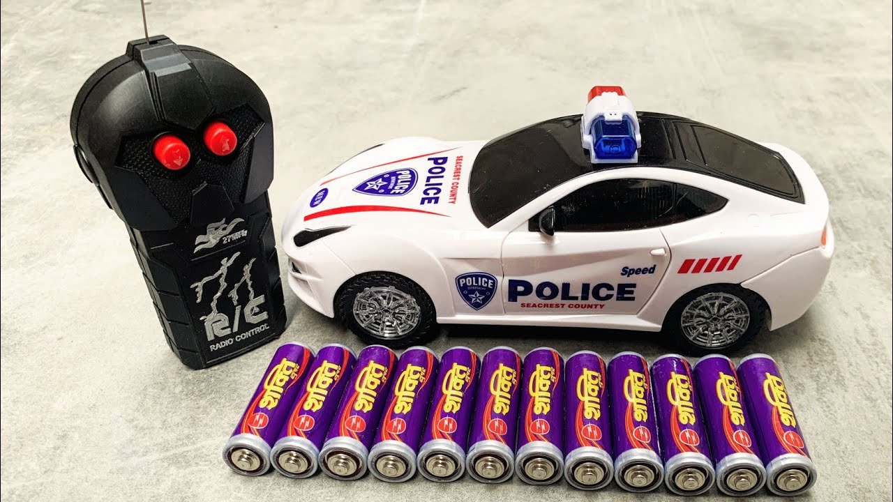Remote-control car/ radio-controller/R/C car/3D light police car ...