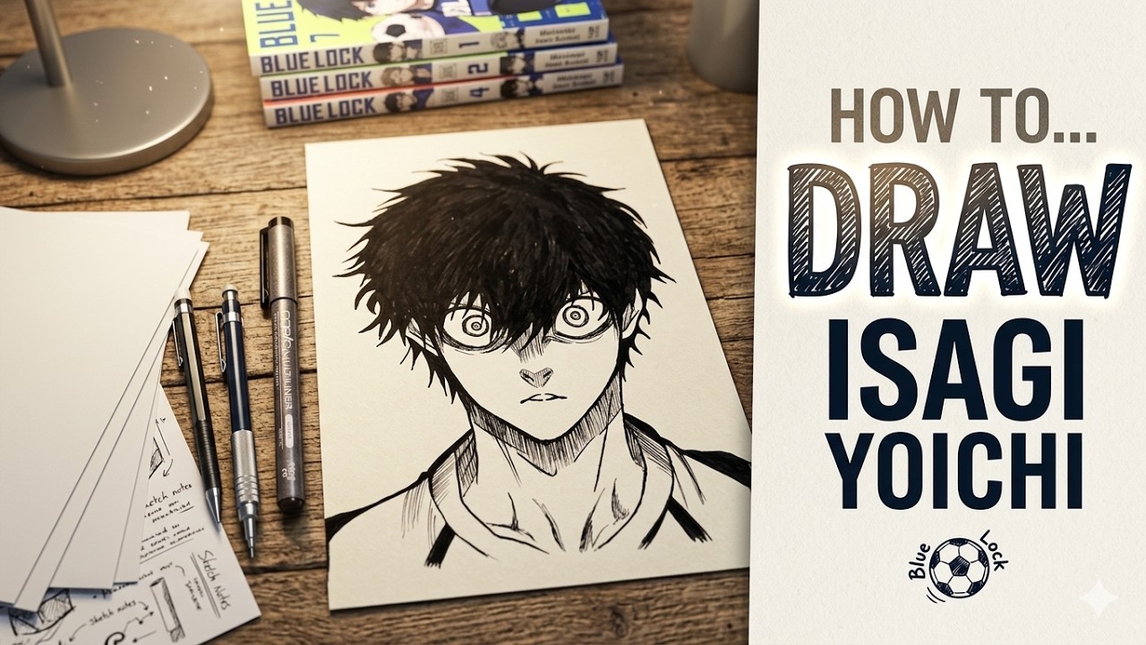 How to draw isagi yoichi from bluelock - YouTube