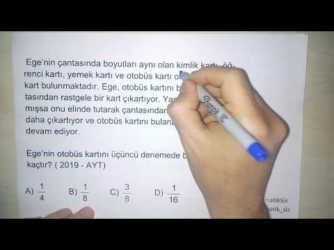 2019 - 2018 TYT AYT Permütasyon Kombinasyon ve Olasılık