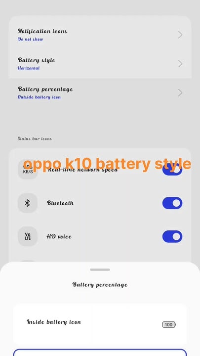 oppo k10 me battery style kaise change kare puri jankari video full watch #oppo #oppok10 # ...