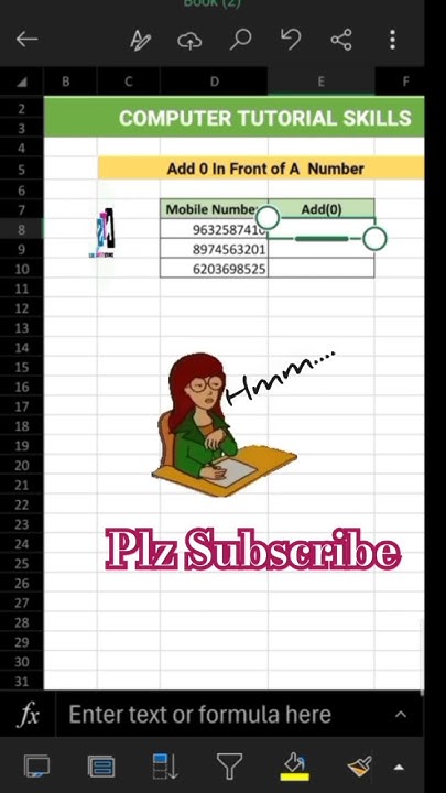 😲 Add One Zero In front of A Number In Excel👌Excel #shorts - YouTube