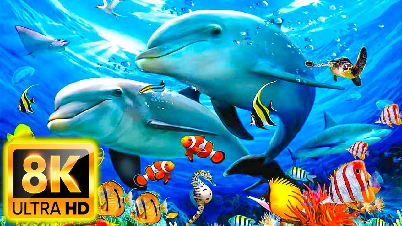 Colors Of The Ocean 8K ULTRA HD - Beautiful Coral Reef Fish - Sleep ...