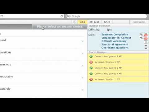 Grockit SAT Experience Points (XP) - YouTube