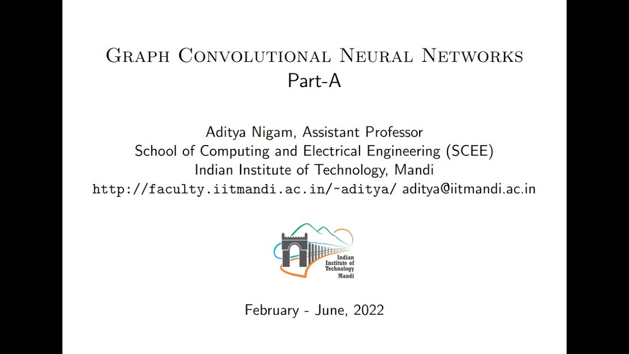 Graph Convolutional Neural Network - Part A - YouTube