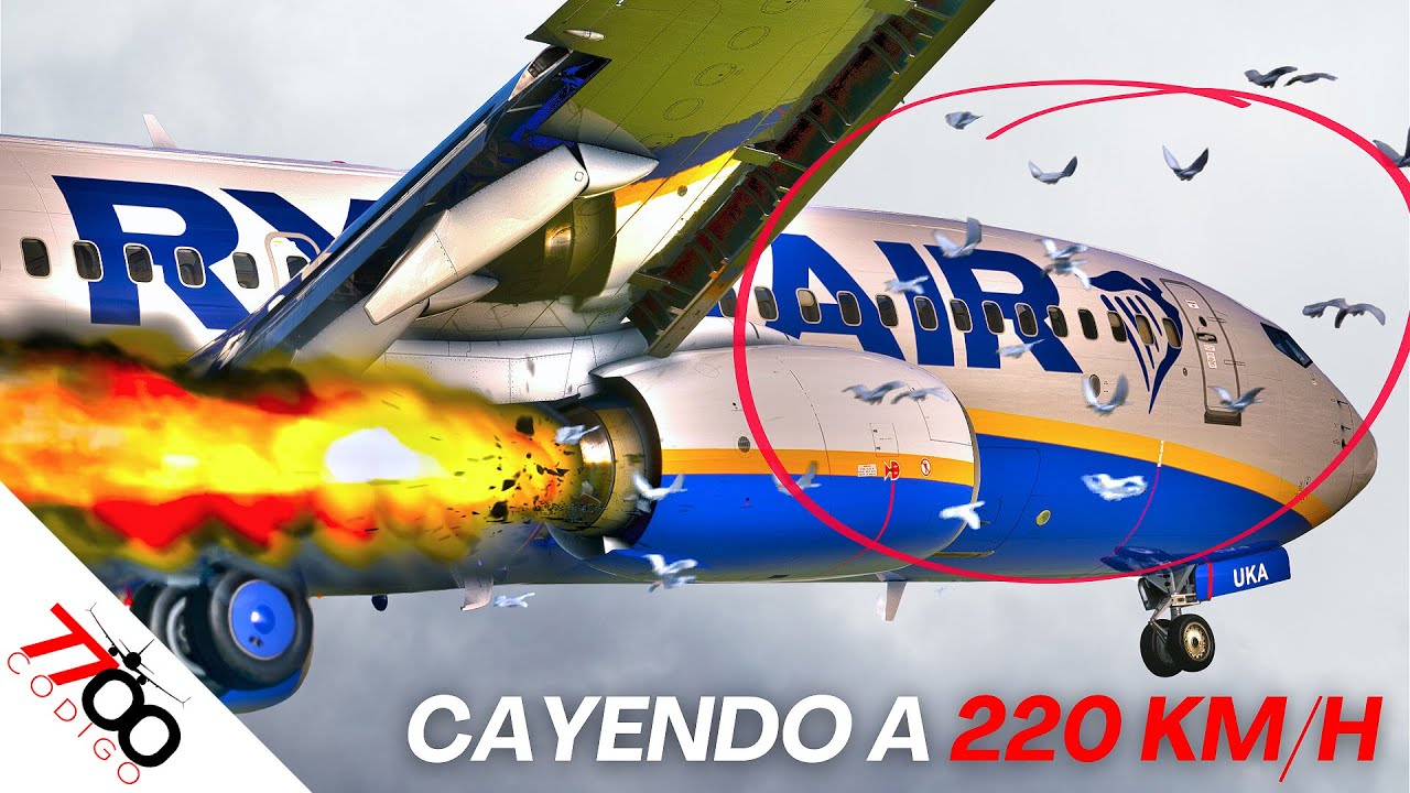 Avión cae a plomo y se estrella en la pista | Vuelo 4102 de Ryanair ...