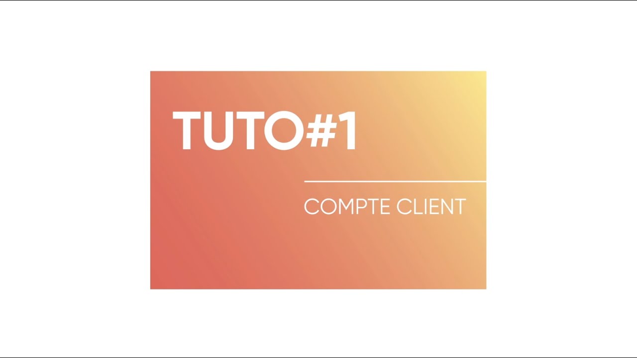 Projipac 4 - Partie 1 - Régler votre compte client - YouTube