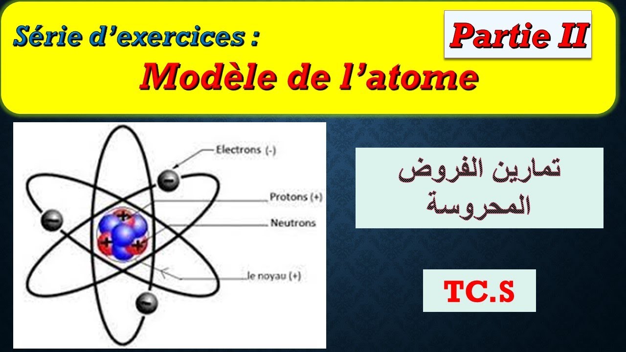 Modèle de l'atome : série d'exercice partie 2, TRONC COMMUN SCIENCE ...