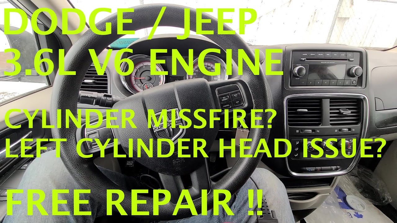 Dodge & Jeep 3.6L V6 Engine MISFIRE / LEFT CYLINDER HEAD REPLACEMENT ...