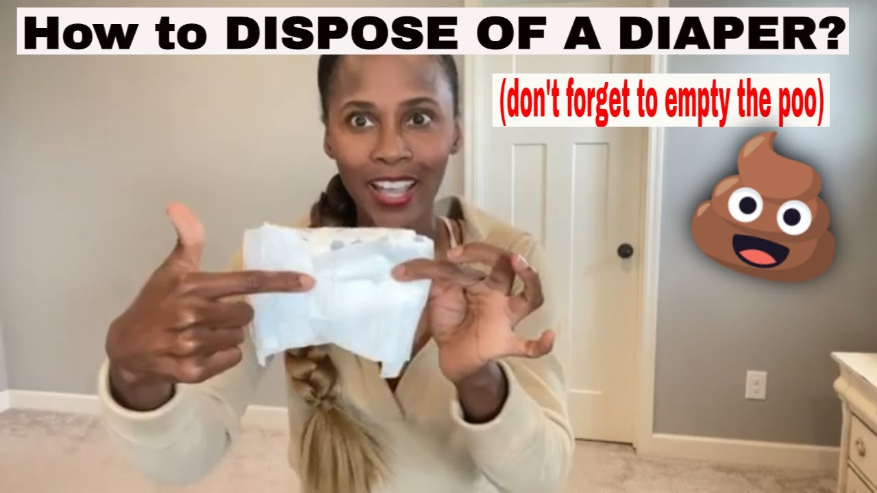 Easy How to Dispose of a Tabbed Style DIAPER (don't forget to empty the ...