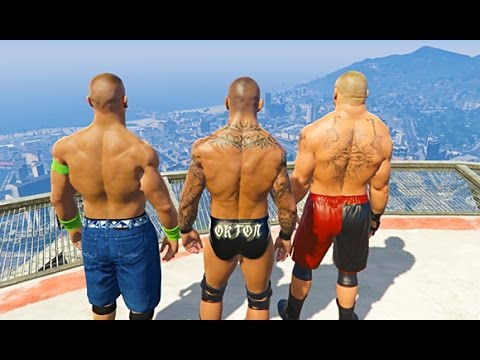 GTA 5 Randy Orton John Cena Compilation #3 (GTA 5 WWE Fails Funny Moments)