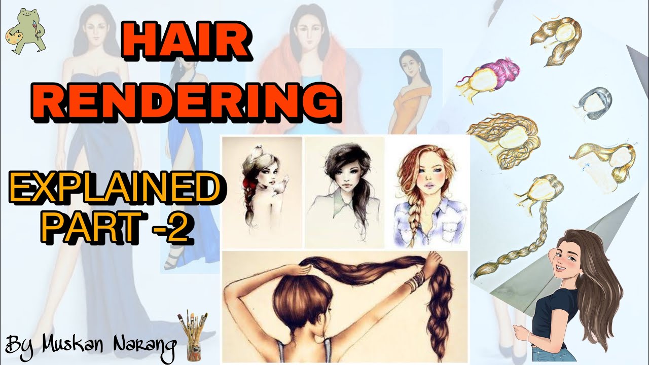 Hair rendering | fashion illustration |fashion figure illustration ...