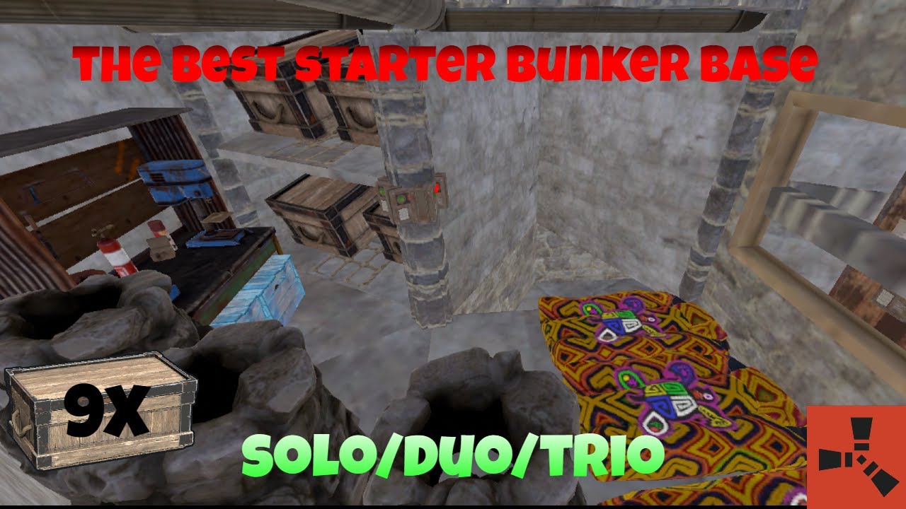 The EASIEST Starter BUNKER BASE In RUST - SOLO/DUO/TRIO - *EASILY ...